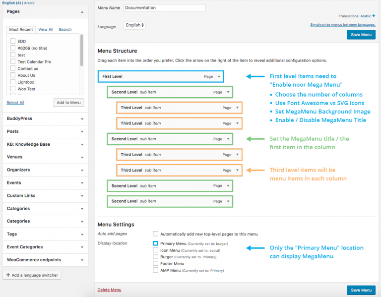 Using The Mega Menu – PixelDima Help Docs