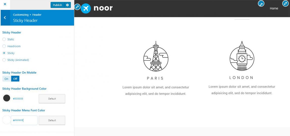 Sticky Header Setup – PixelDima Help Docs